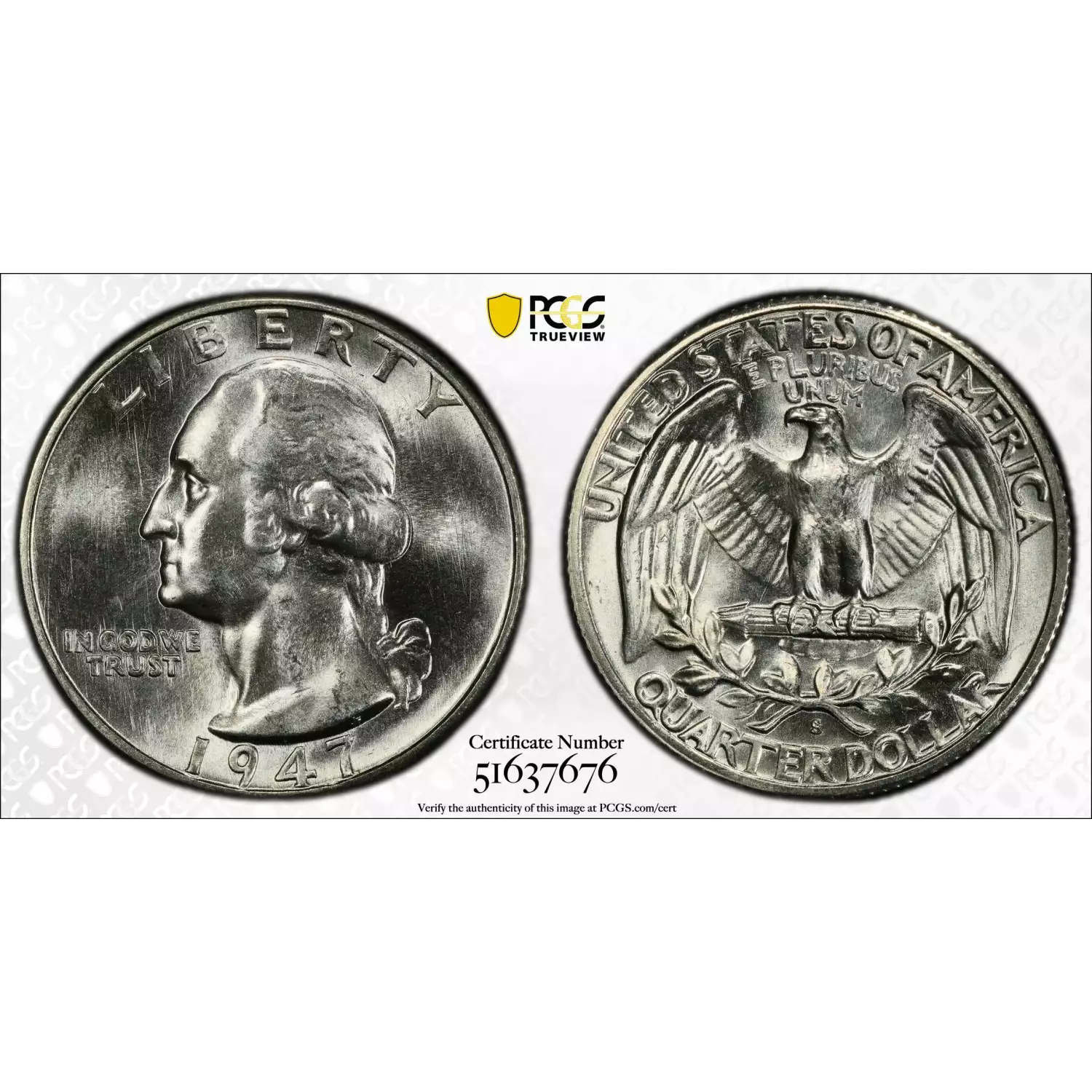 1947-S Quarter Dollars Silver Coinage PCGS MS-66 - Lost Dutchman Rare Coins