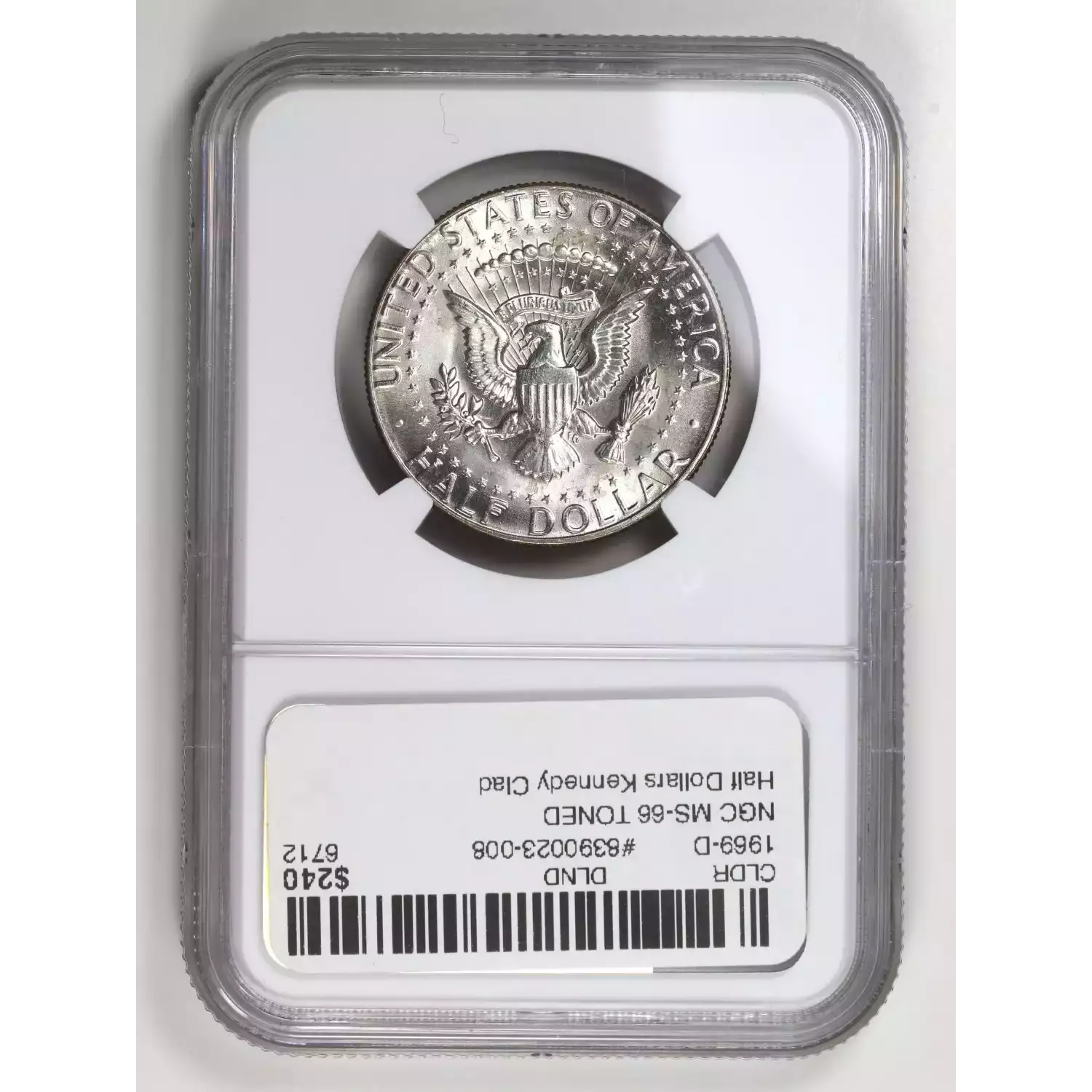 1969-D Half Dollars Kennedy Clad NGC MS-66 TONED - Lost Dutchman Rare Coins