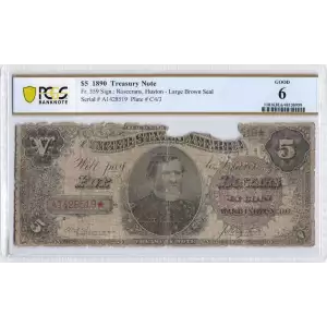 Treasury Notes | Lost Dutchman Rare Coins