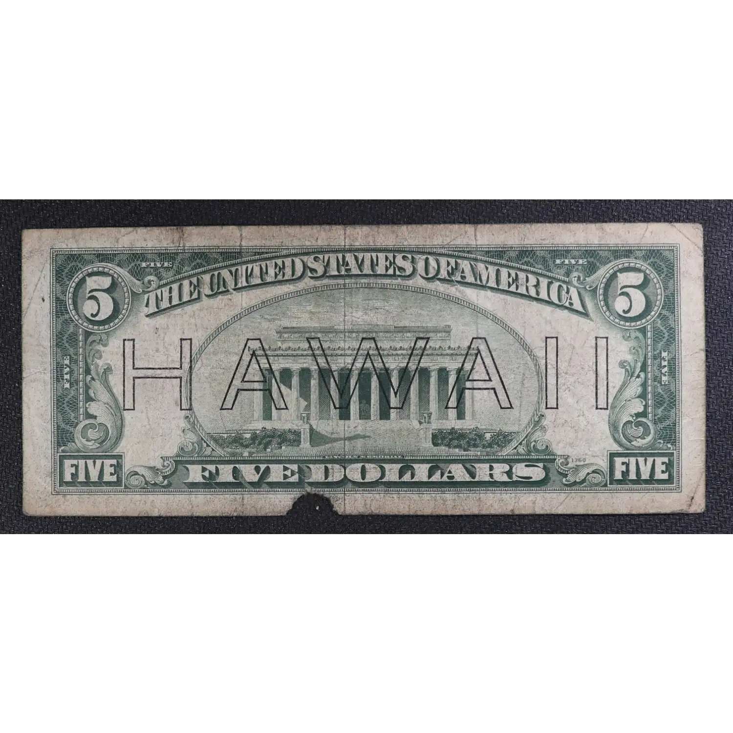 Series 1934A $5 WWII Emergency Issue Hawaii Overprint San Francisco FRN ...