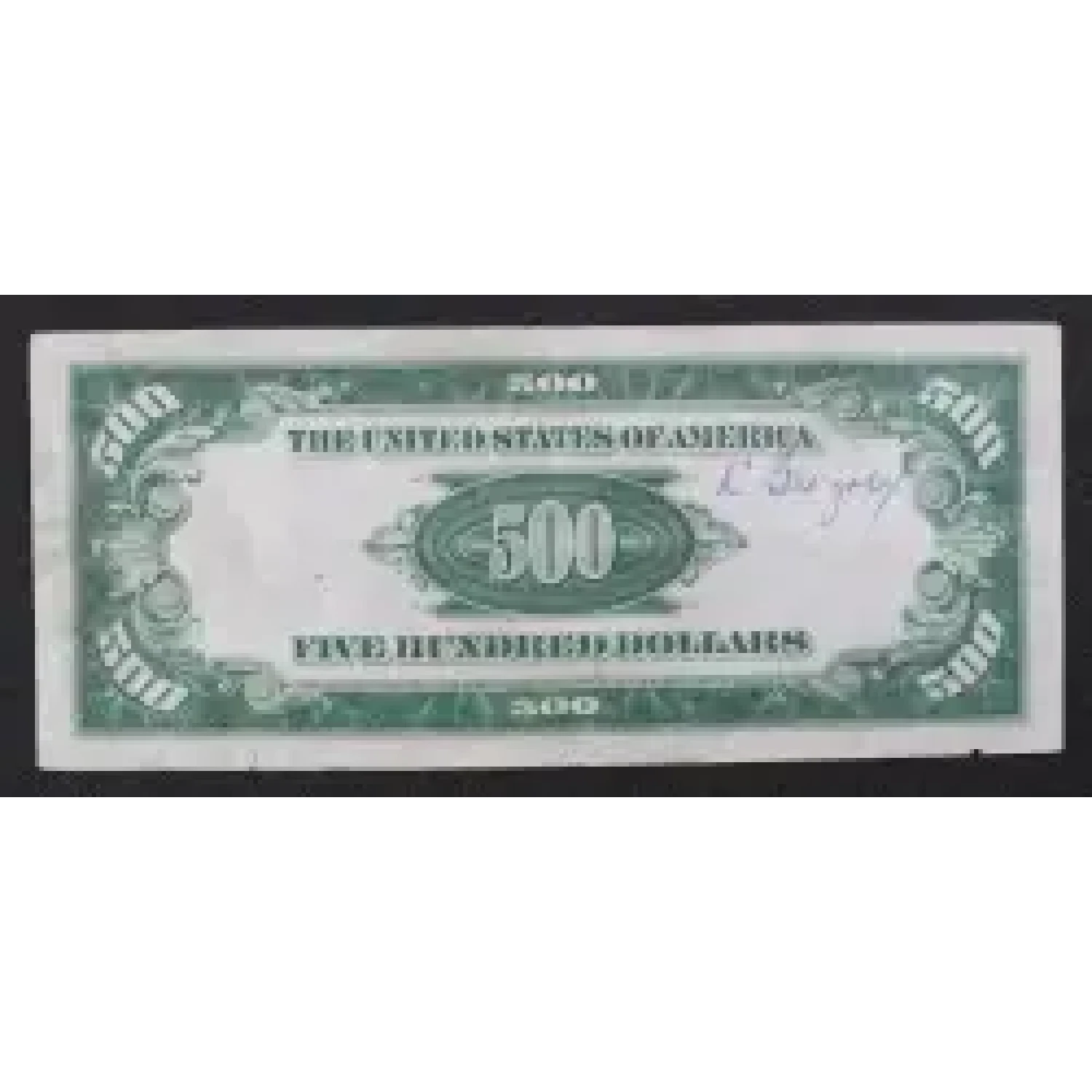 Series 1934 $500 Blue Green Seal Chicago Federal Reserve Note - Lost ...
